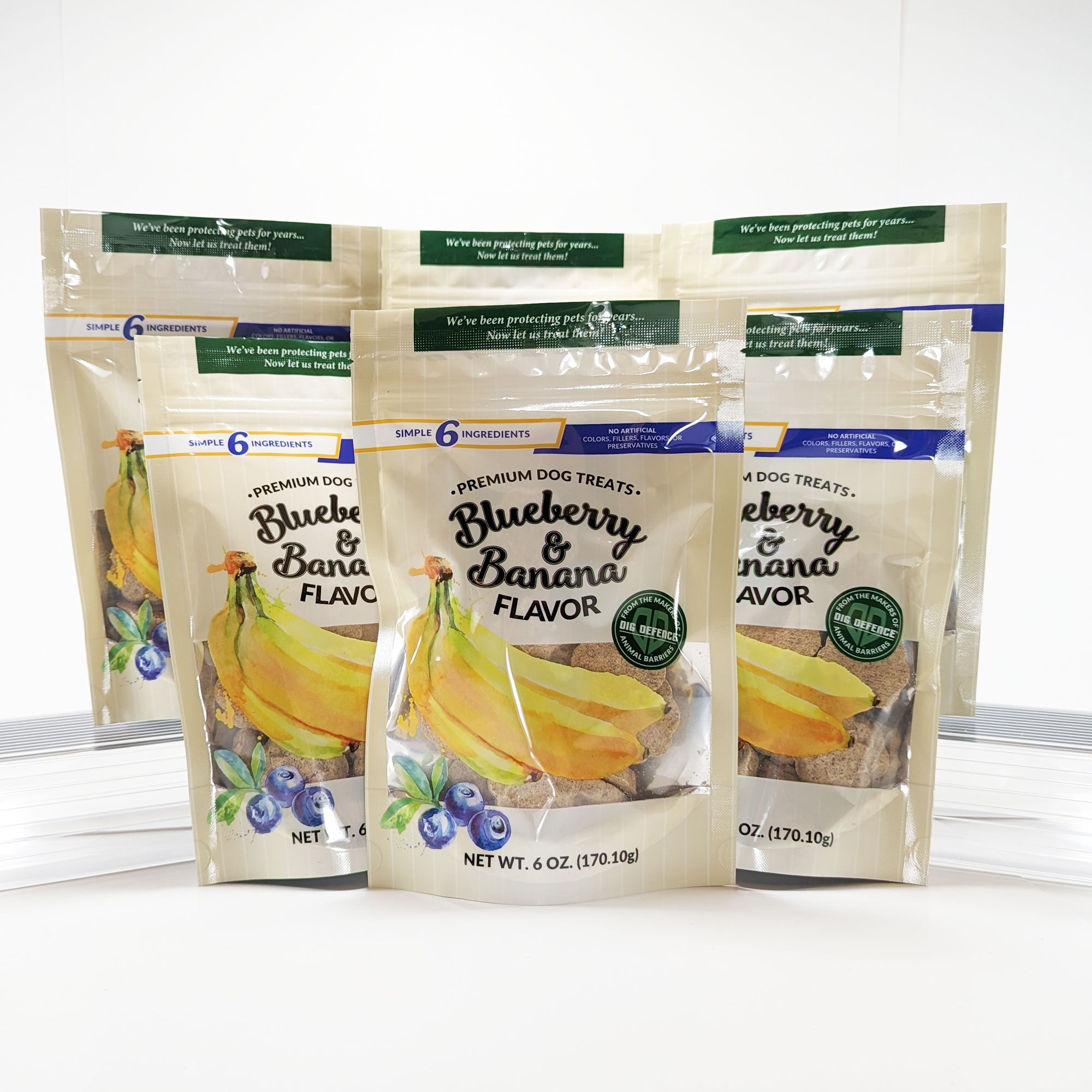 Dig Defence Premium Dog Treats - Blueberry/Banana - Case of 6